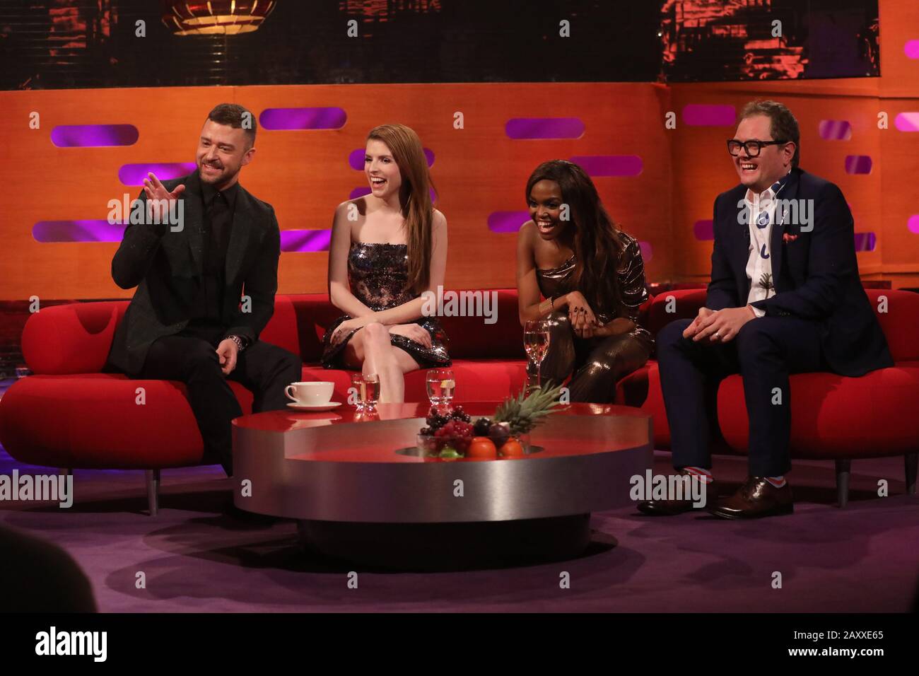 (left to right) Justin Timberlake, Anna Kendrick, Oti Mabuse and Alan ...