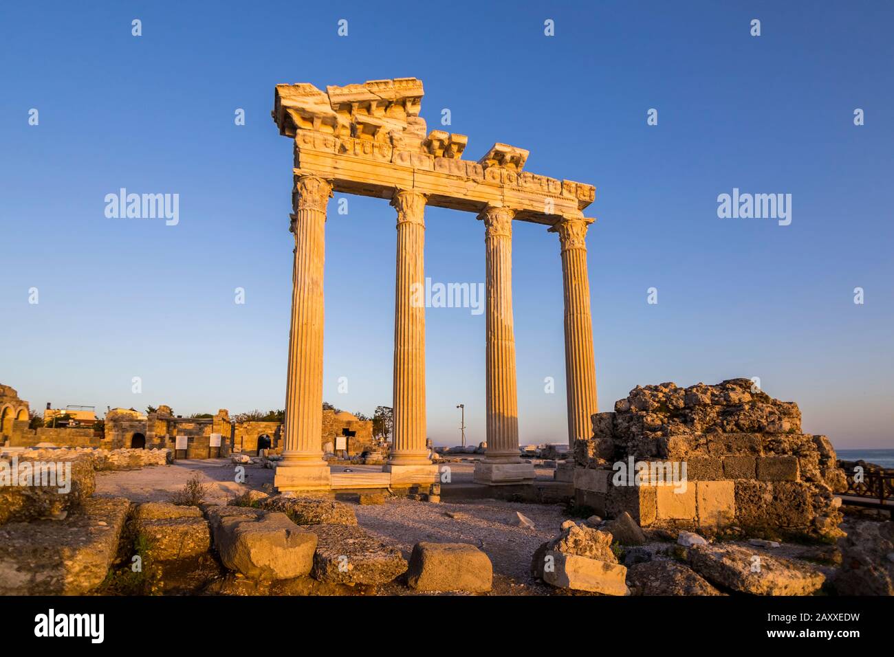 Ancient city Apollo Temple in Manavgat, in Turkey Stock Photo - Alamy