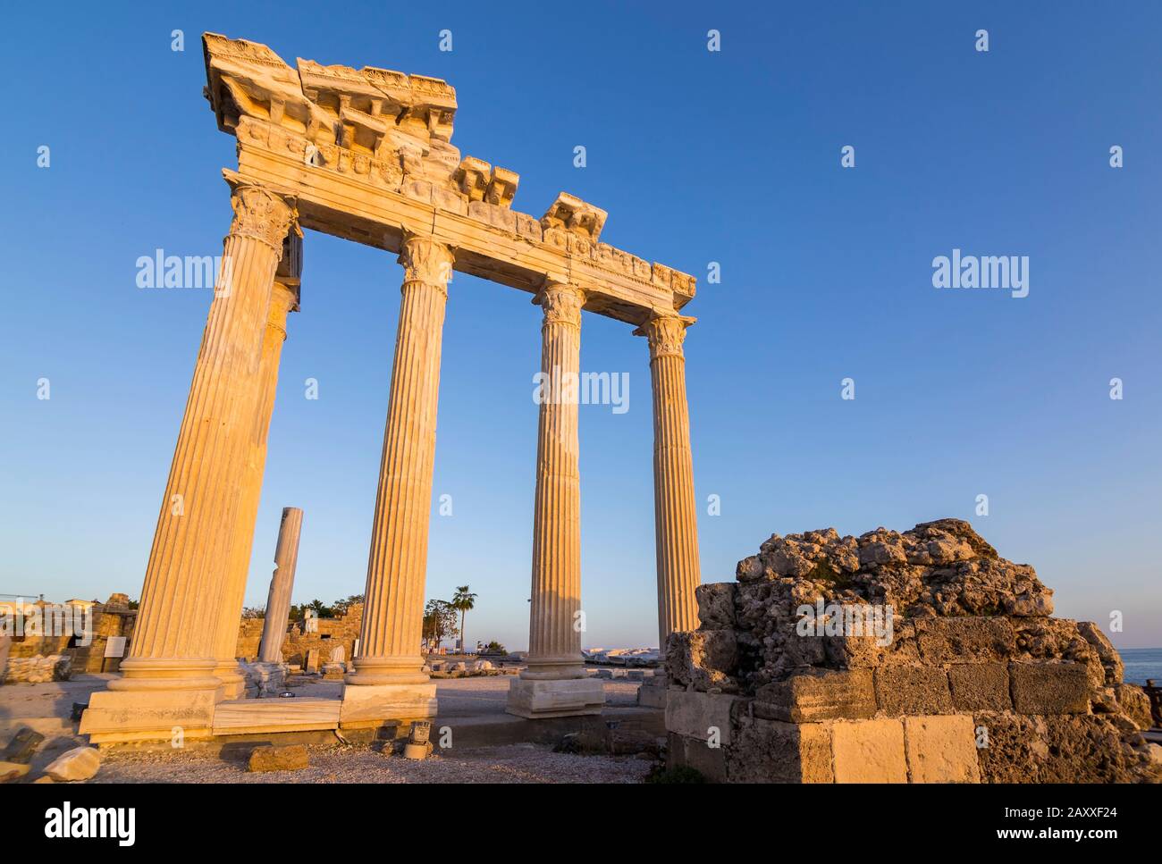 Ancient city Apollo Temple in Manavgat, in Turkey Stock Photo - Alamy