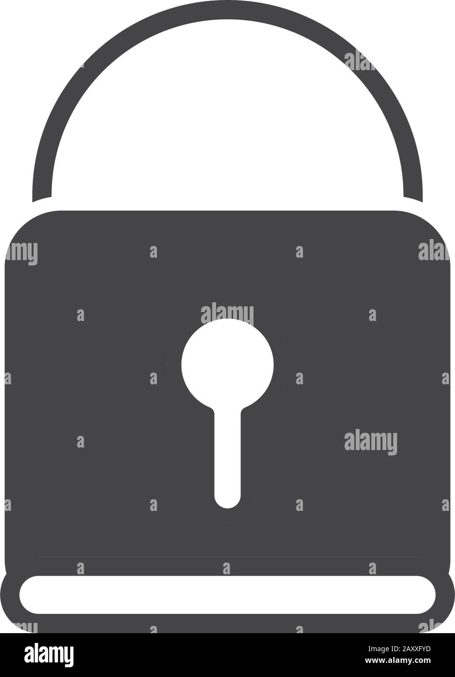 office padlock security protection supply vector illustration ...