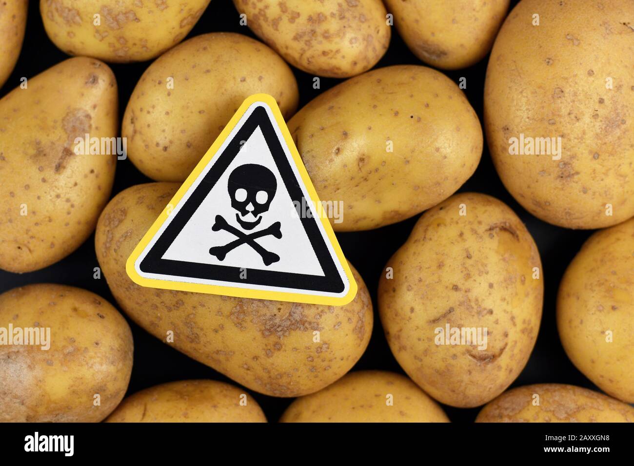 Concept for unhealthy or toxic substances in food like solanin or ...