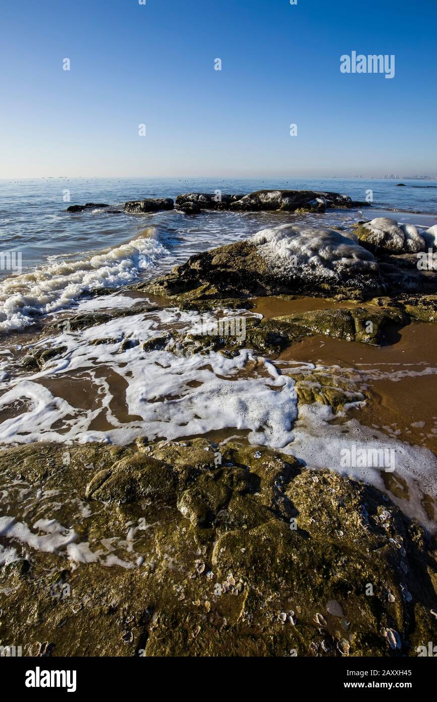 Winter seaside scenery Stock Photo - Alamy