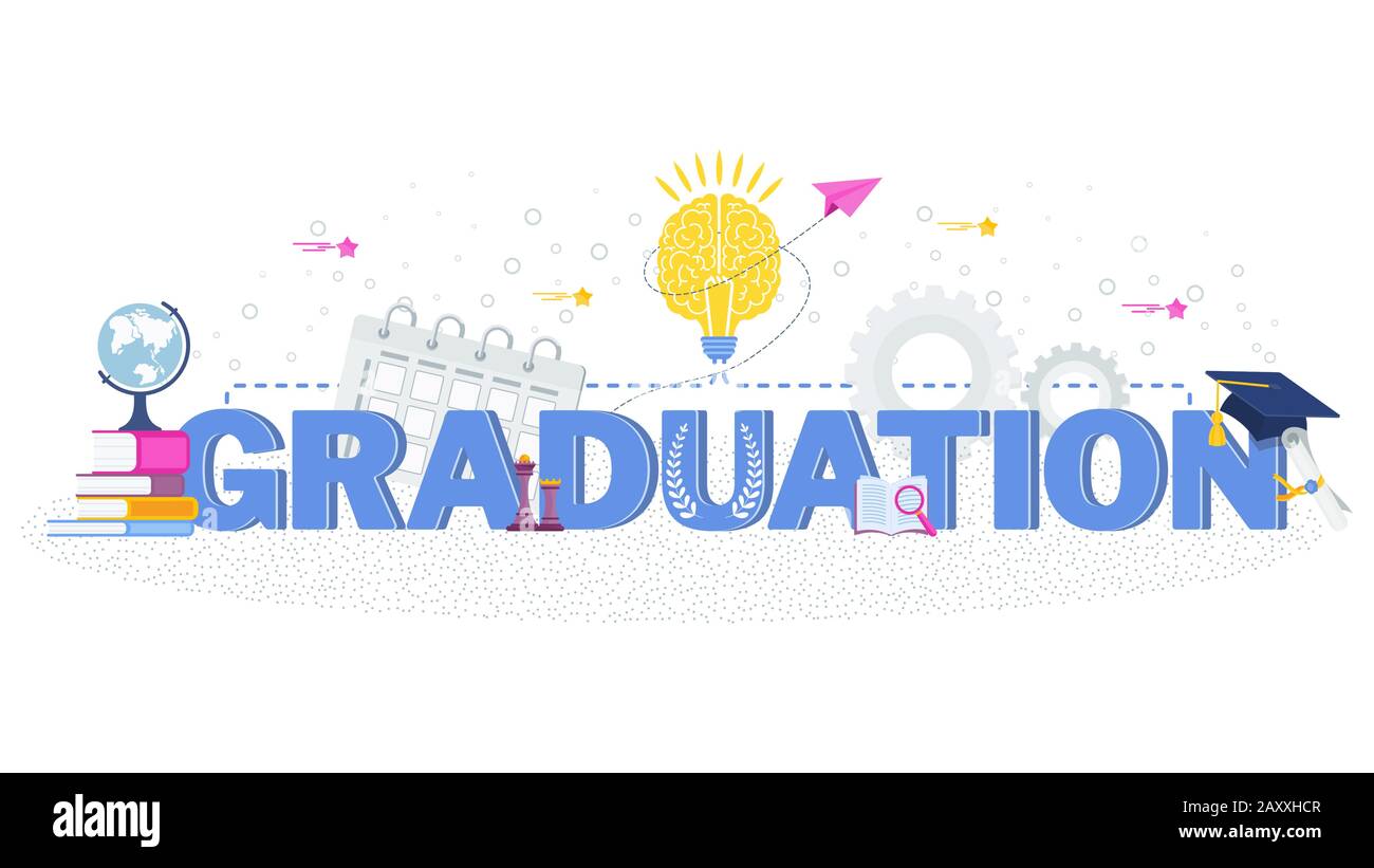 Word graduation typography vector concept Stock Vector Image & Art - Alamy