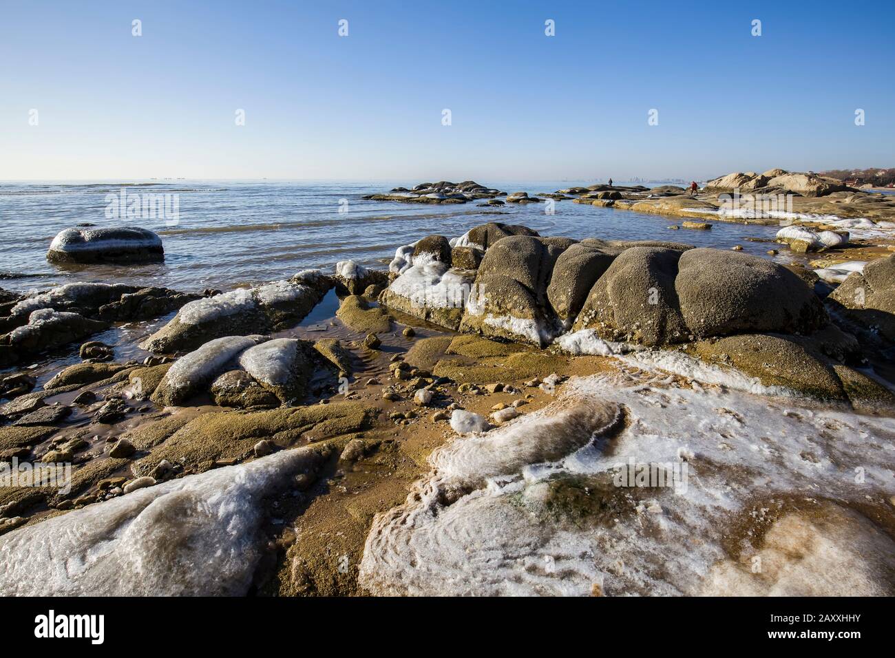 Winter seaside scenery Stock Photo - Alamy