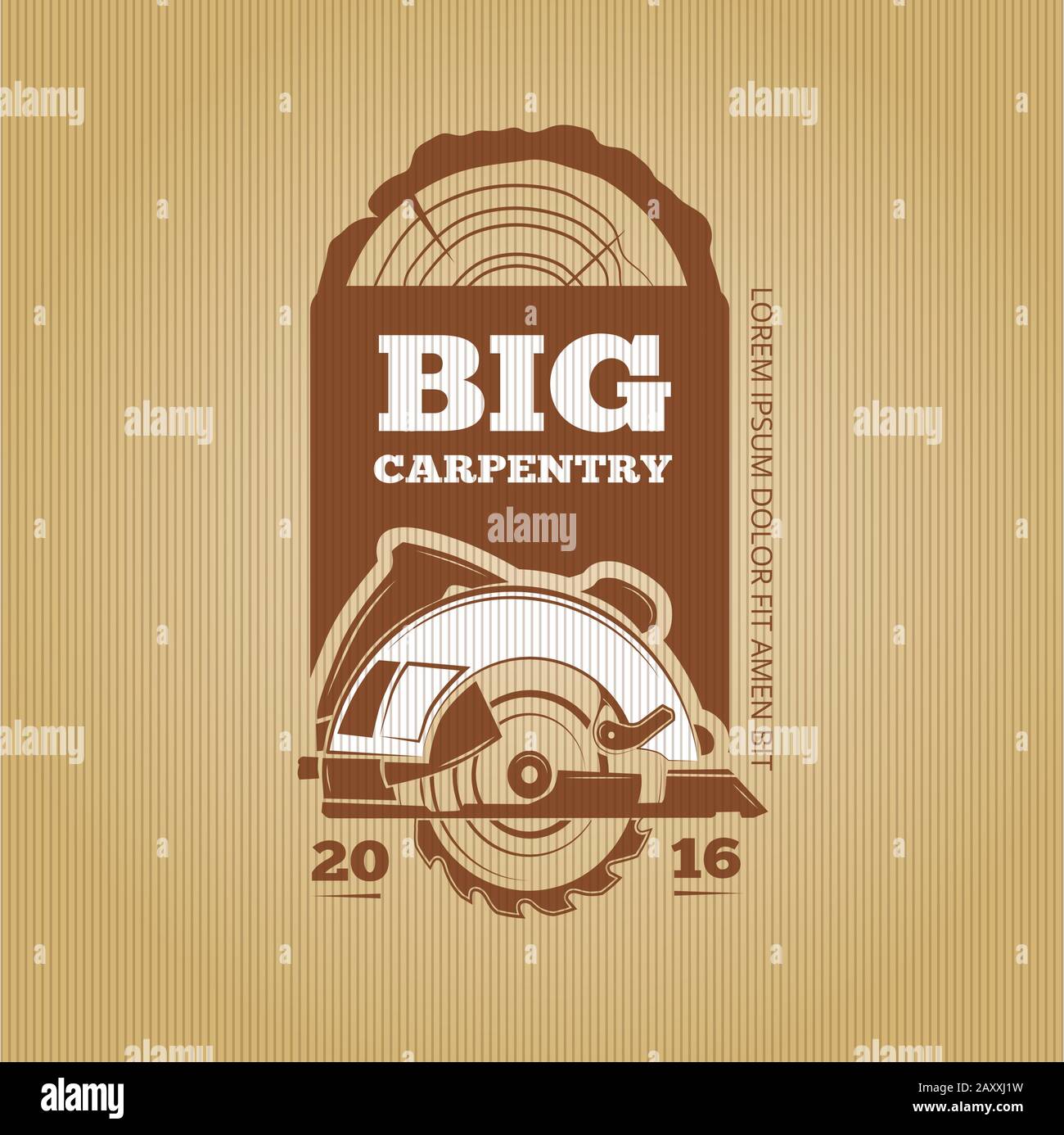 Carpenter vector vintage design for poster, label, badge and t-shirts ...