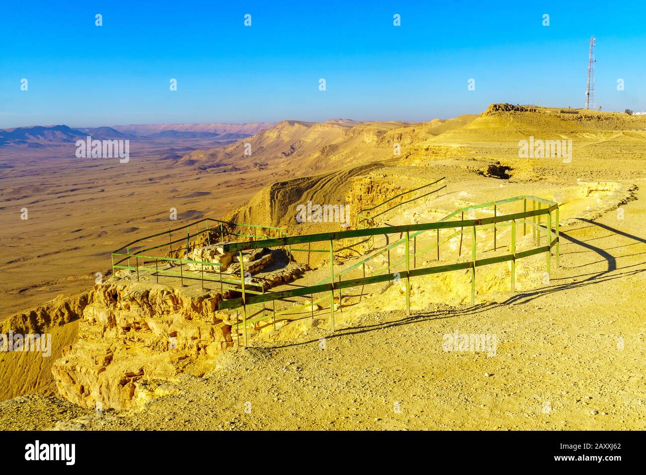 Landscape of Makhtesh (crater) Ramon, in the Negev Desert, Southern ...