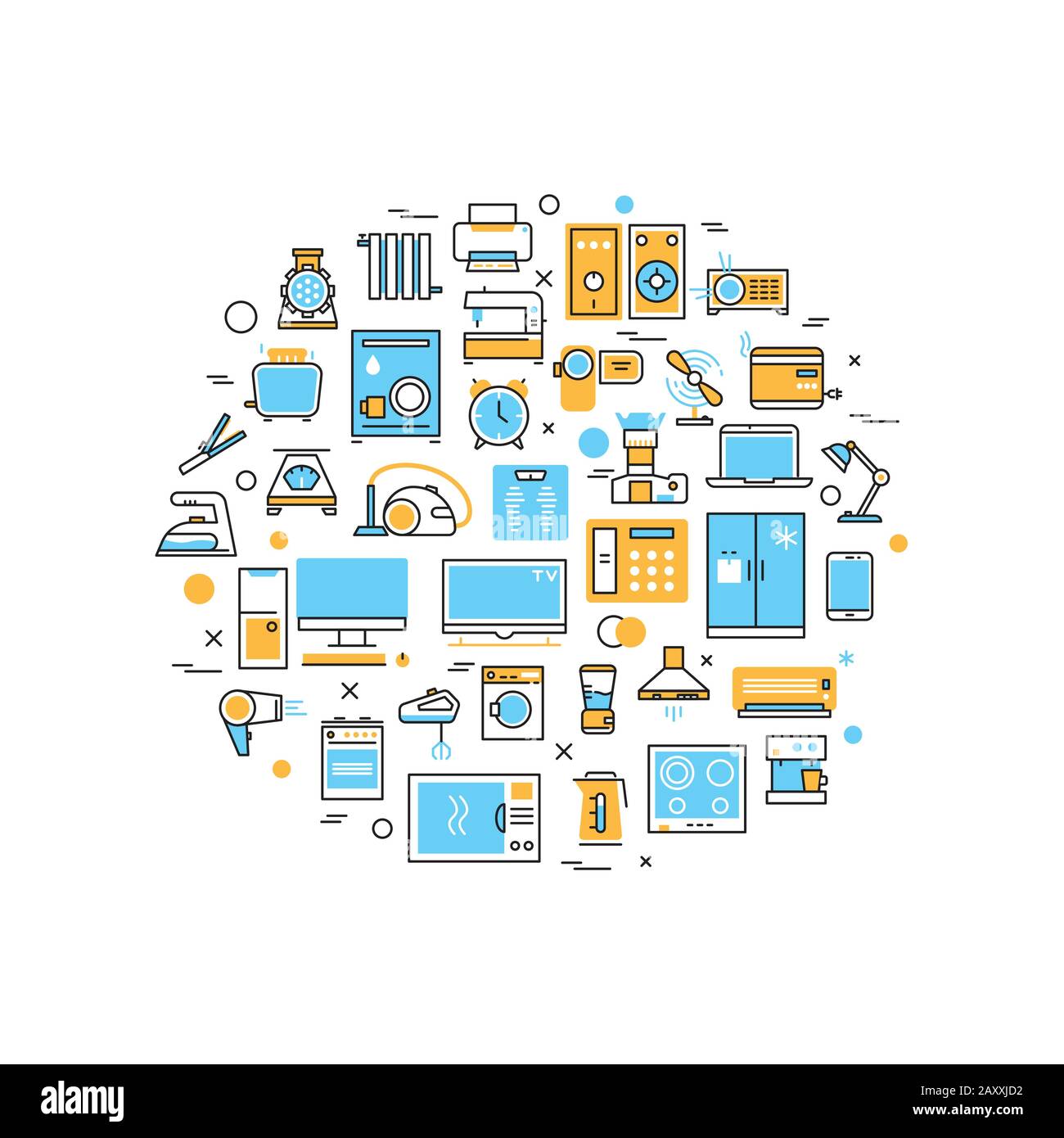 Digital composition network icons Cut Out Stock Images & Pictures - Alamy
