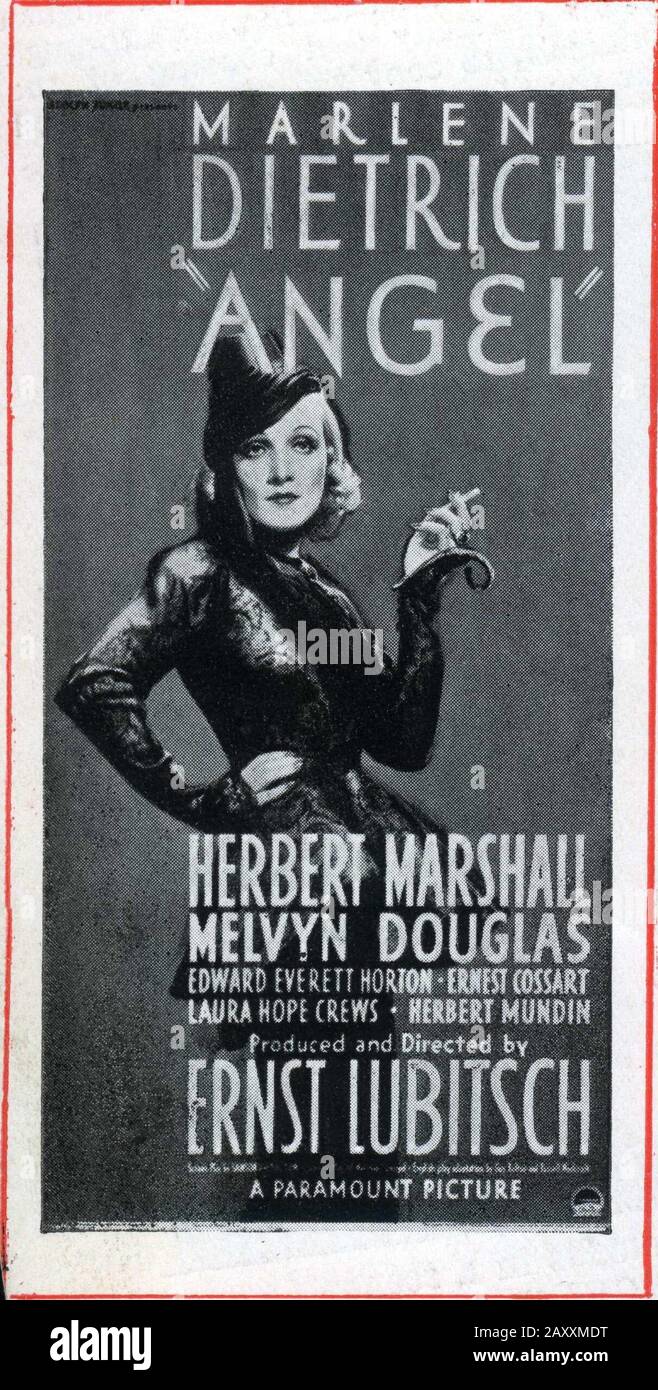 MARLENE DIETRICH in ANGEL 1937 director ERNST LUBITSCH costumes TRAVIS ...