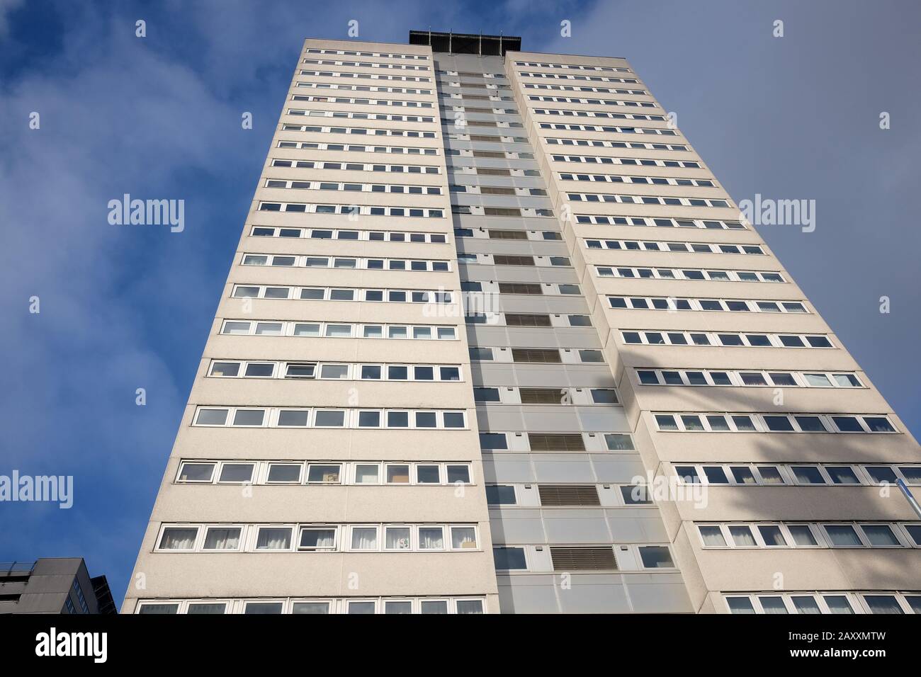 February 2020, Tall city centre residential tower block in Birmingham ...