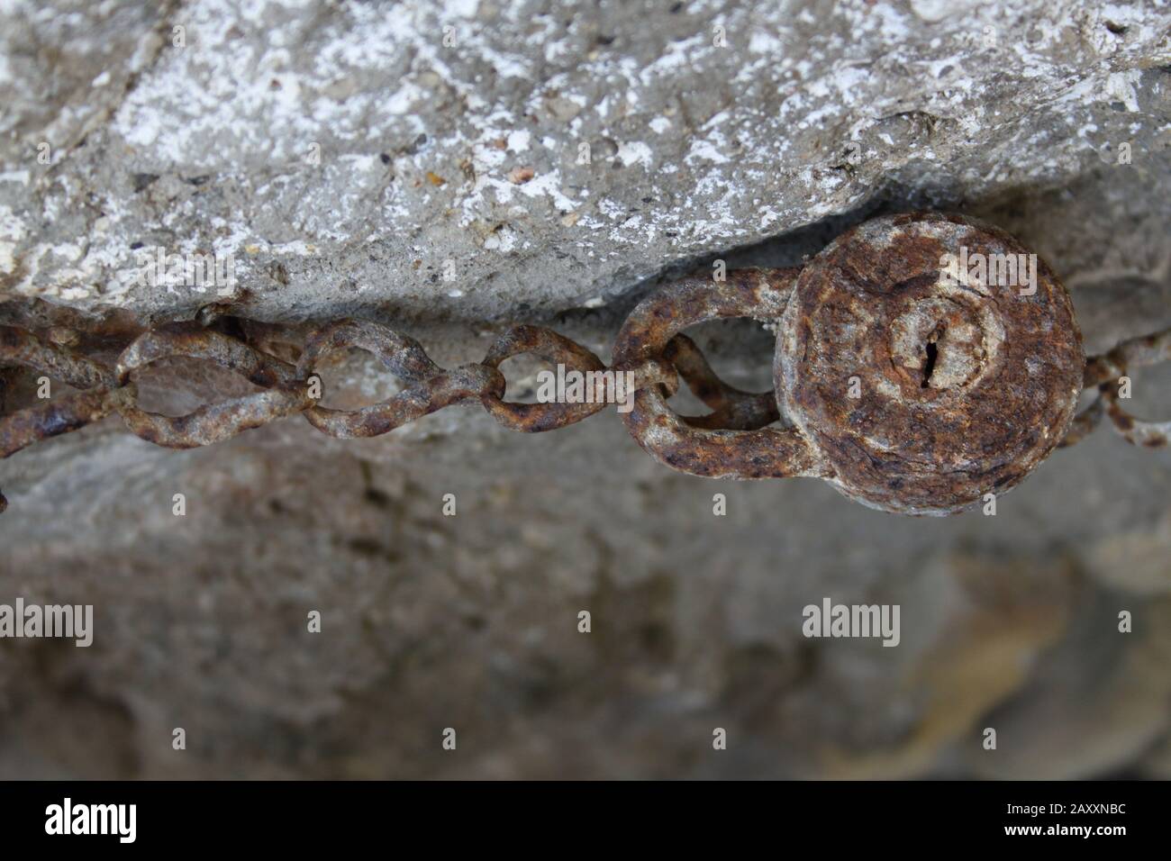 An old rusty lock at a chain Stock Photo - Alamy