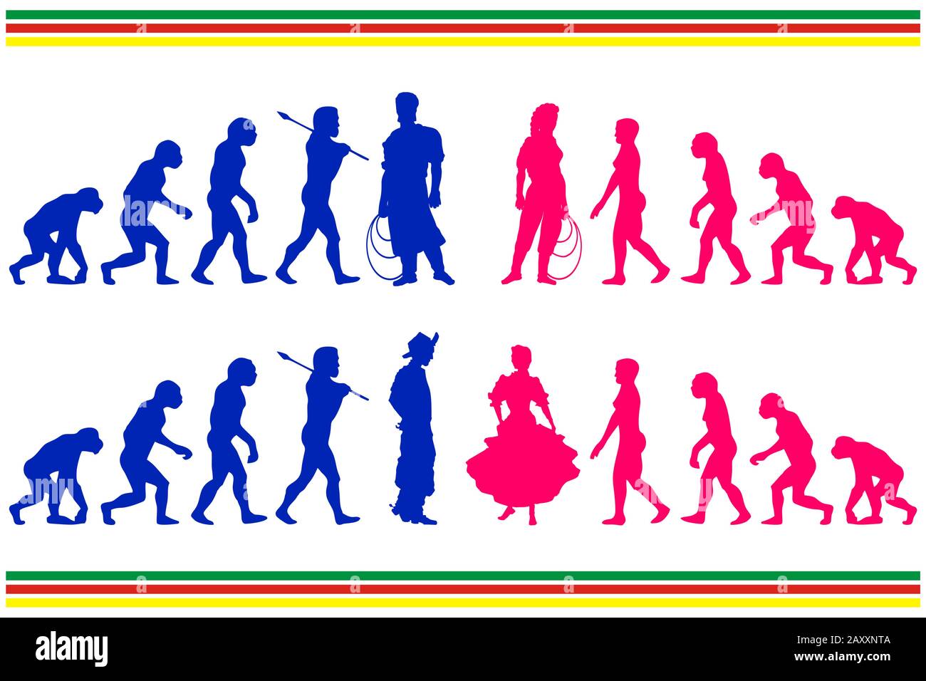 Evolution man vector hi-res stock photography and images - Alamy