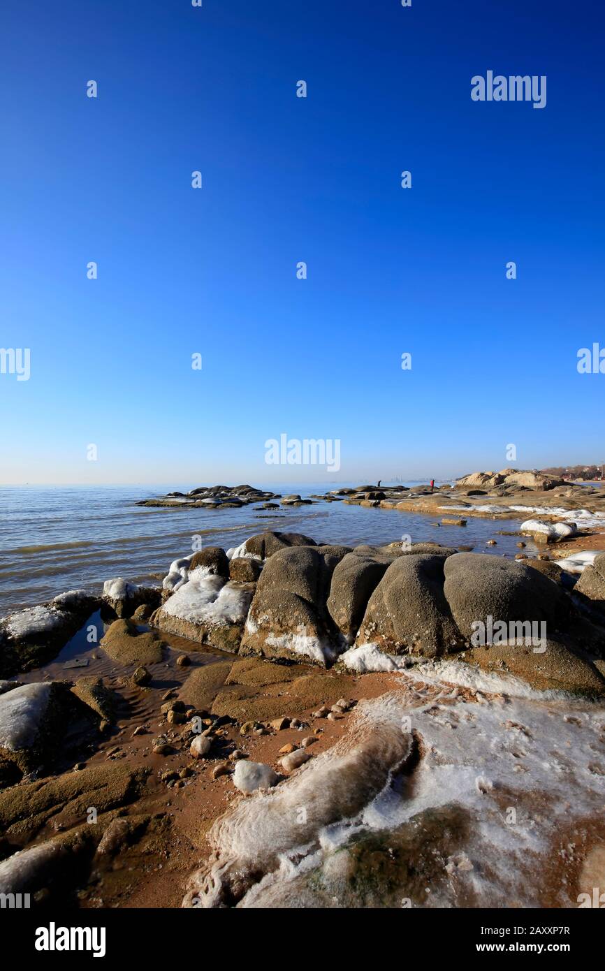 Winter seaside scenery Stock Photo - Alamy
