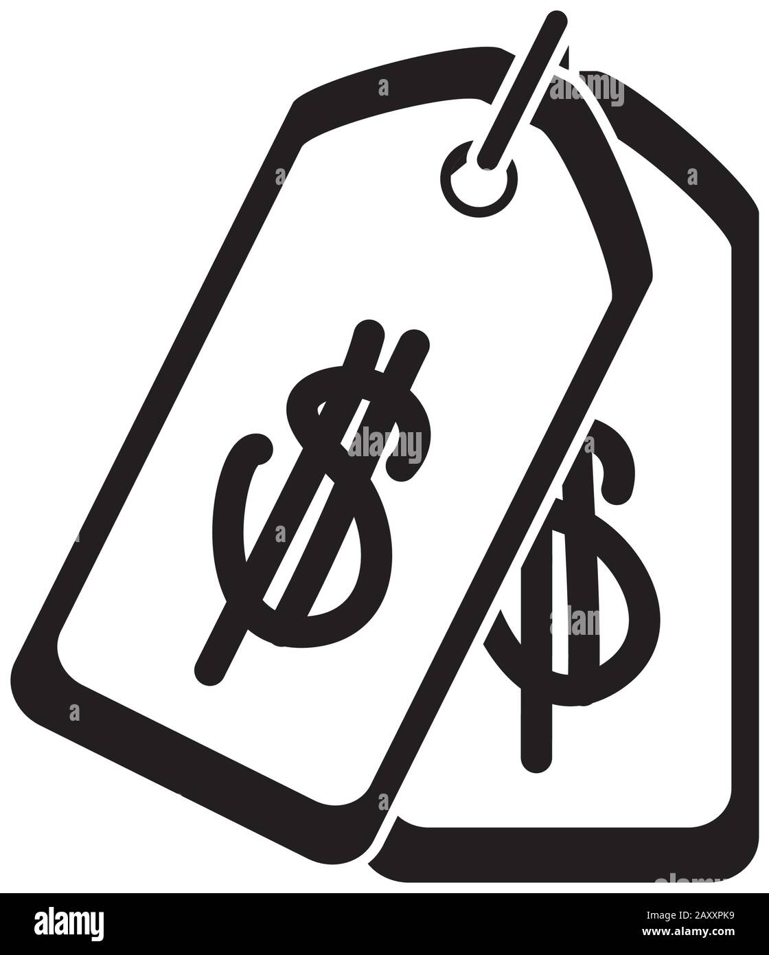 Dollar price tag Black and White Stock Photos & Images - Alamy