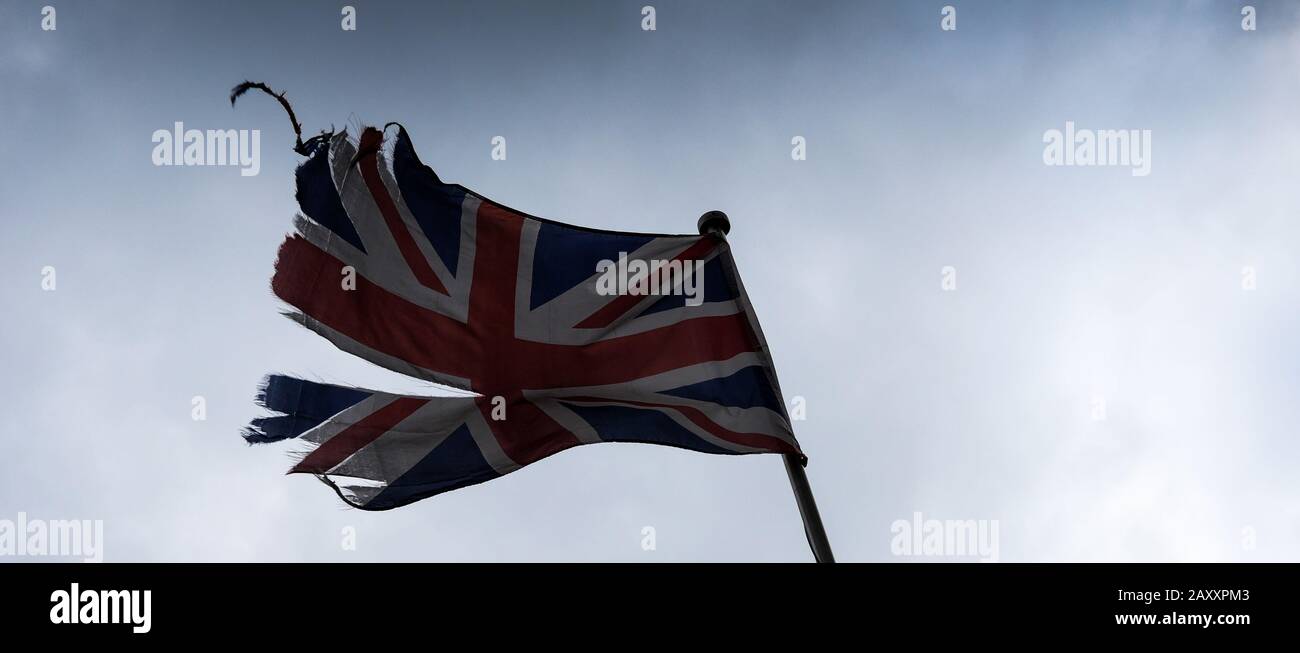 Torn and tattered union jack flag hi-res stock photography and images ...