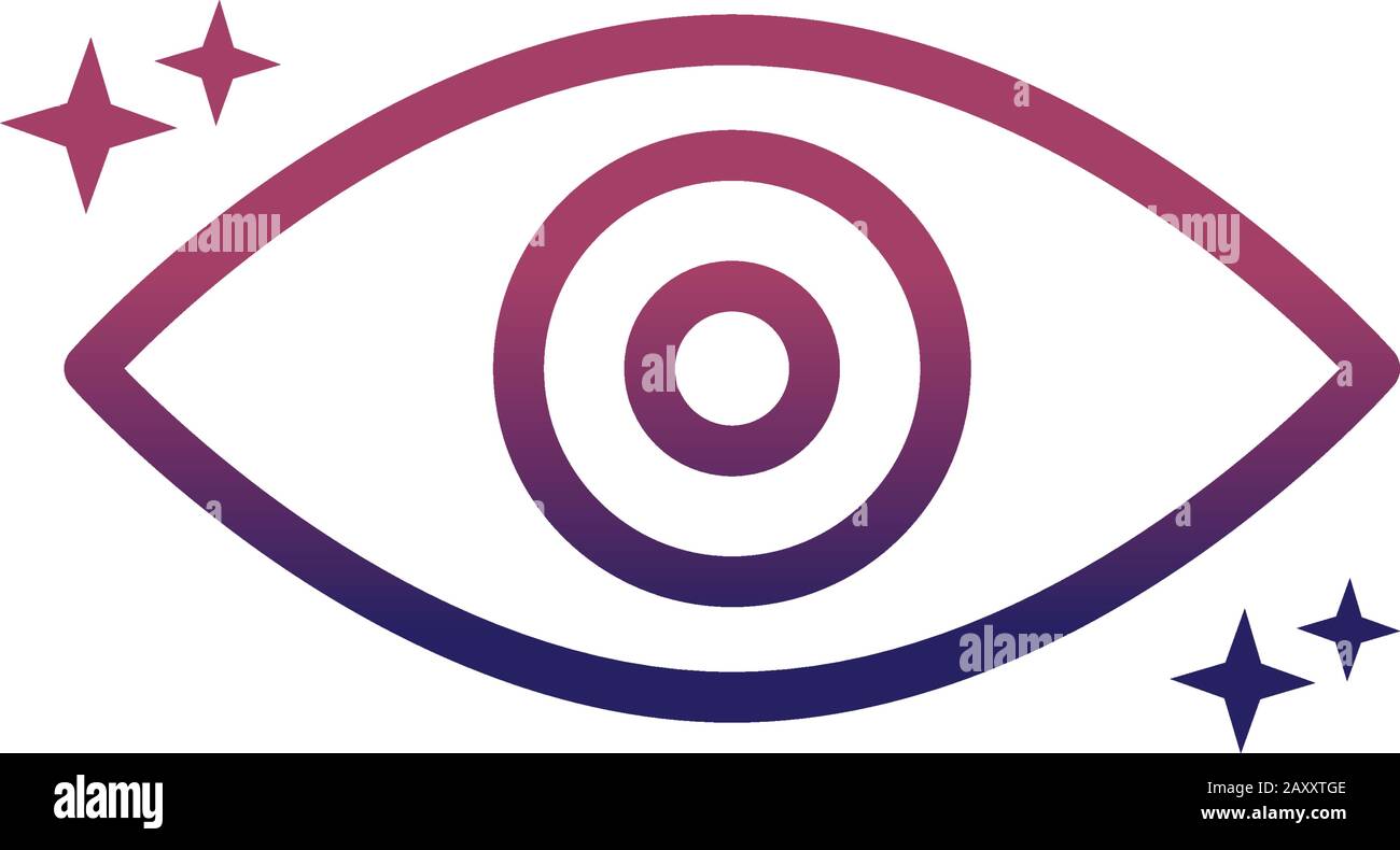 vision optical social media gradient style icon vector illustration ...