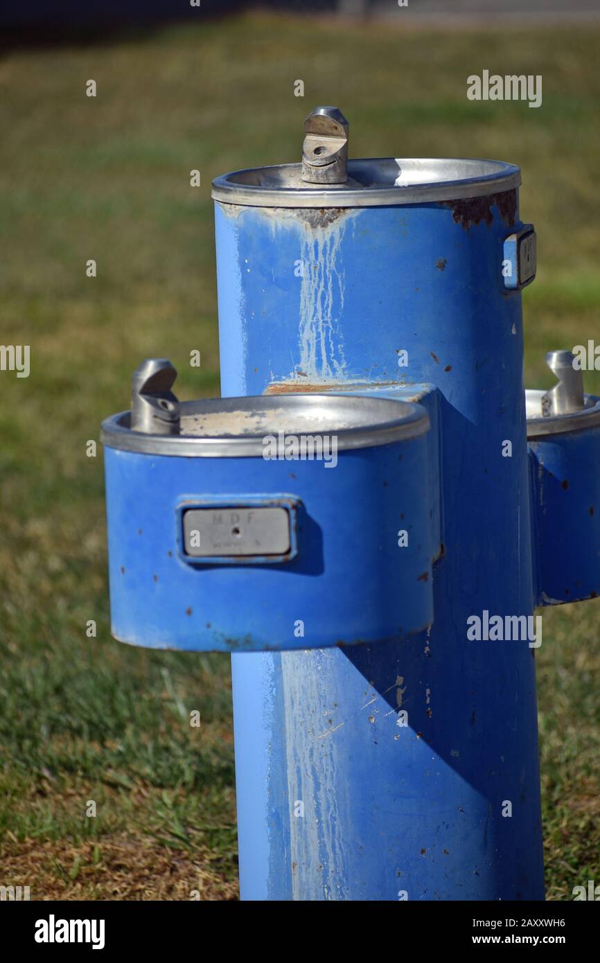 Playground Water Fountain Stock Photo - Alamy