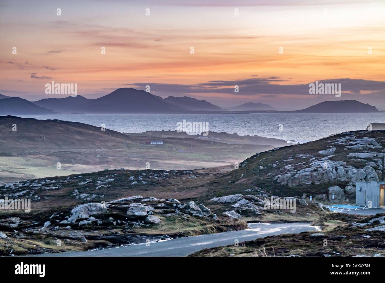 Rugged landscape at Malin Head in County Donegal - Ireland Stock Photo ...