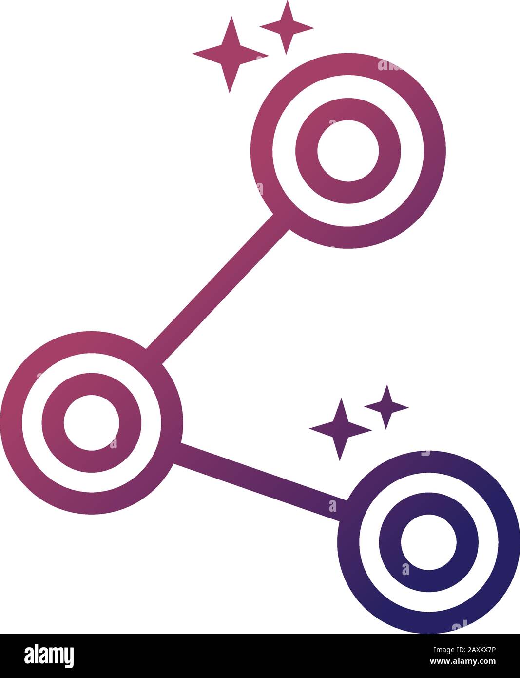 share connection social media gradient style icon vector illustration ...