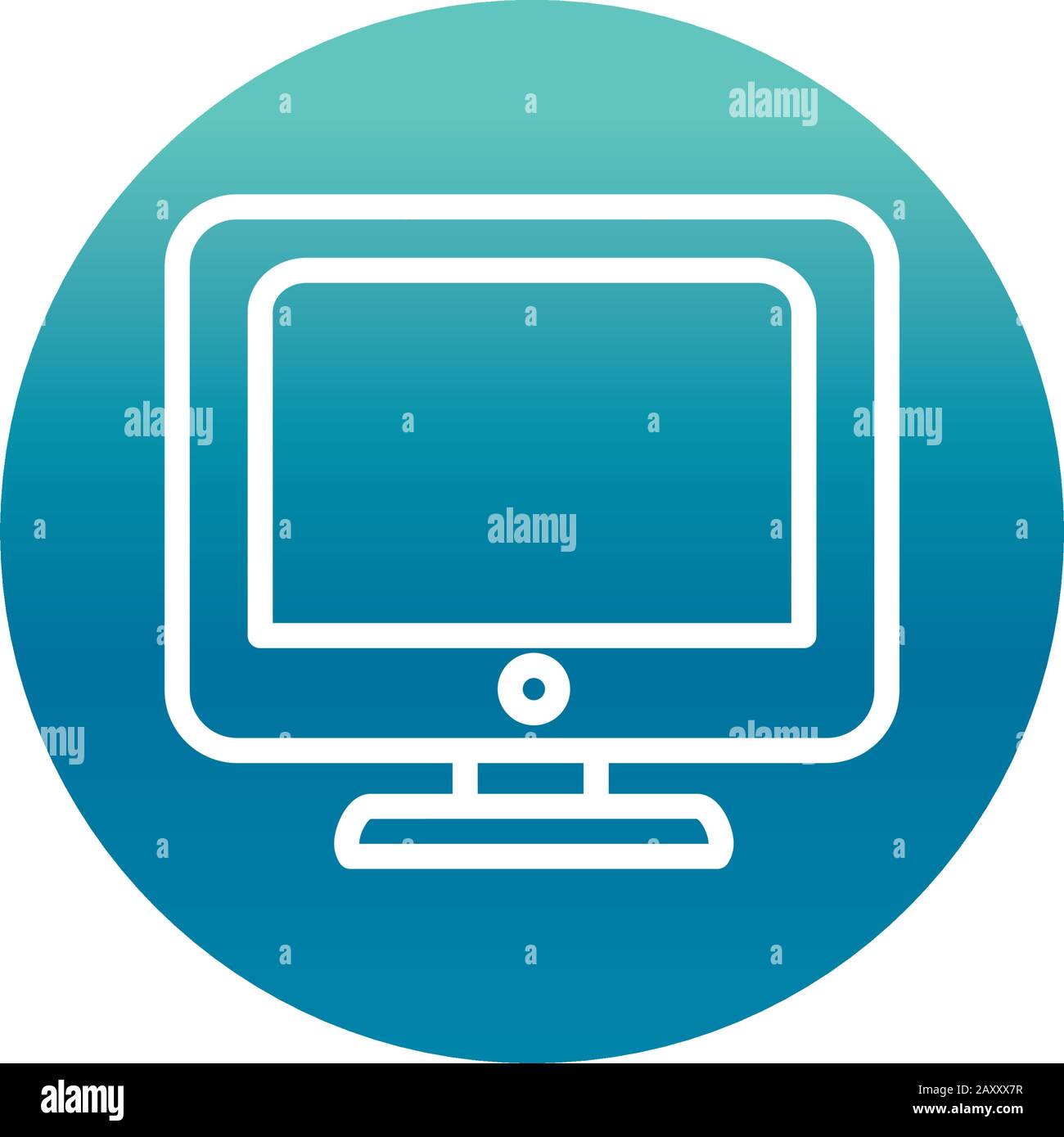 office computer monitor technology supply vector illustration block ...