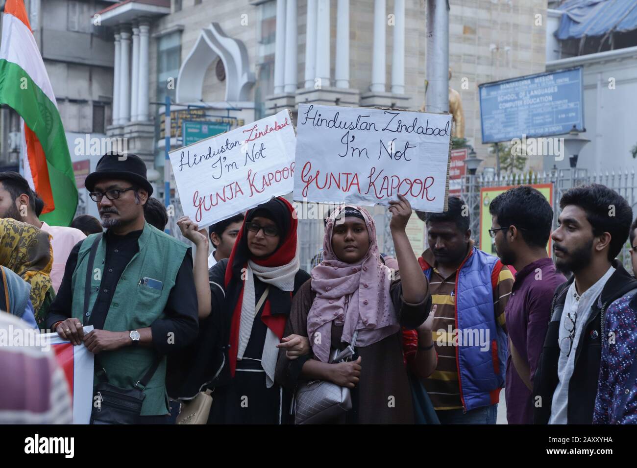 Kolkata, India. 13th Feb, 2020. Students Federation of India staged a ...