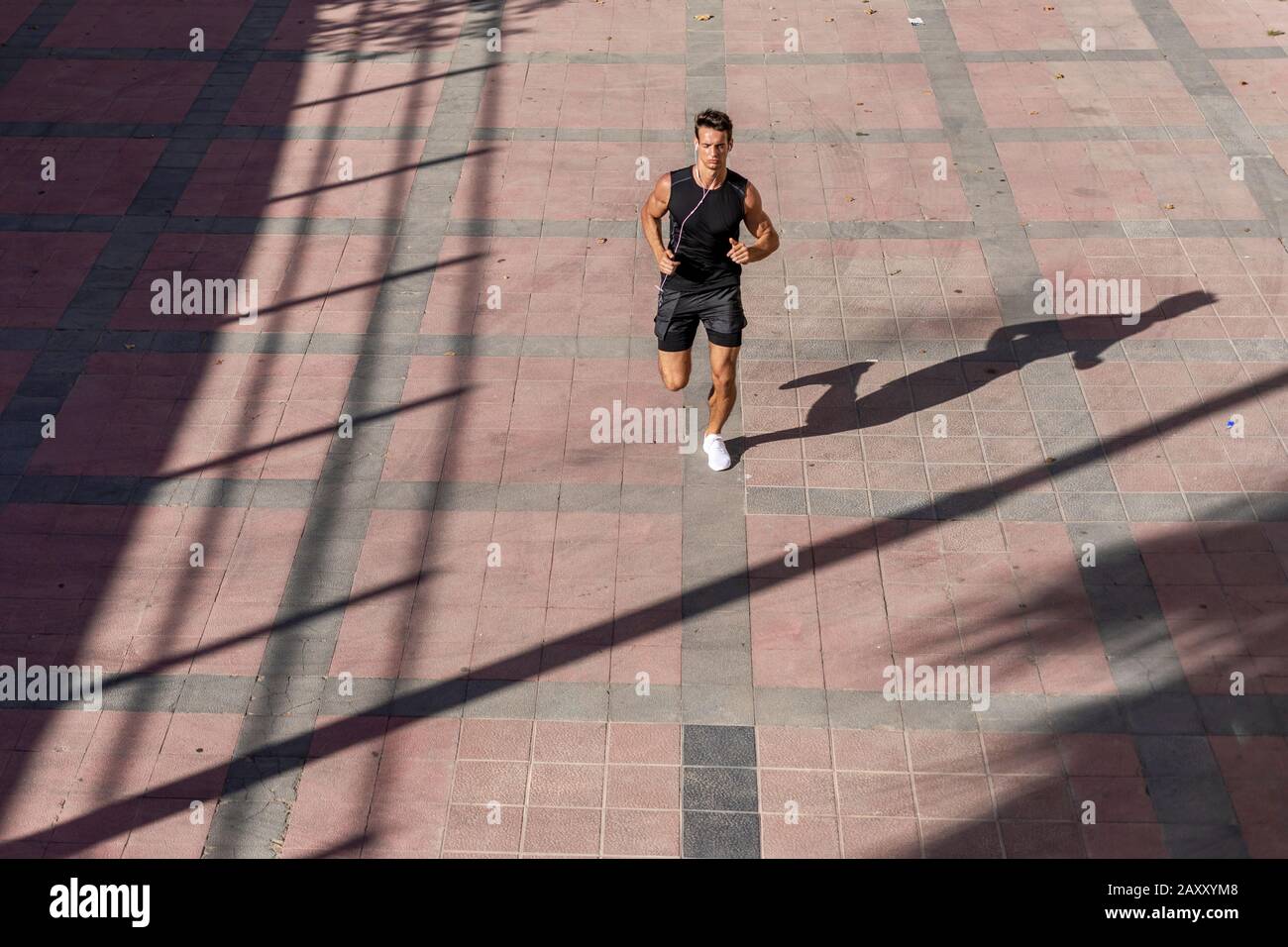 Birds eye view people running hi-res stock photography and images - Alamy