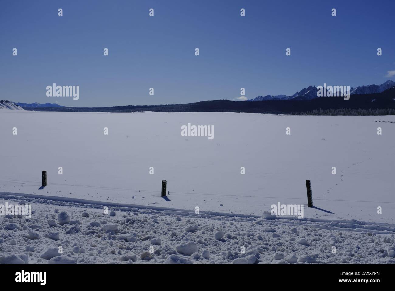 Sawtooth snowmobile tracks hi-res stock photography and images - Alamy