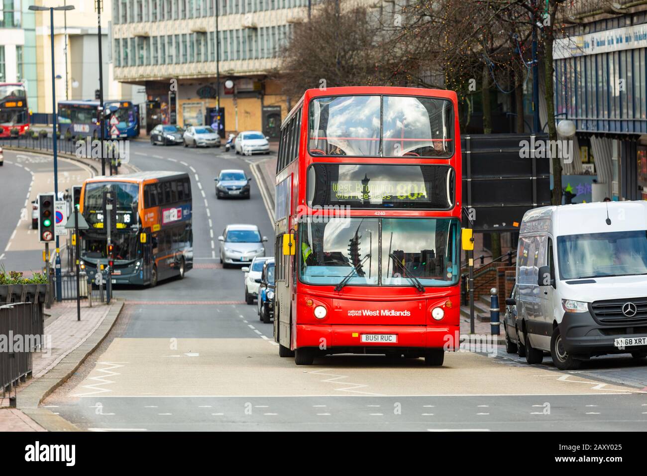 Traffic on Smallbrook Queensway, Birmingham, UK Stock Photo - Alamy