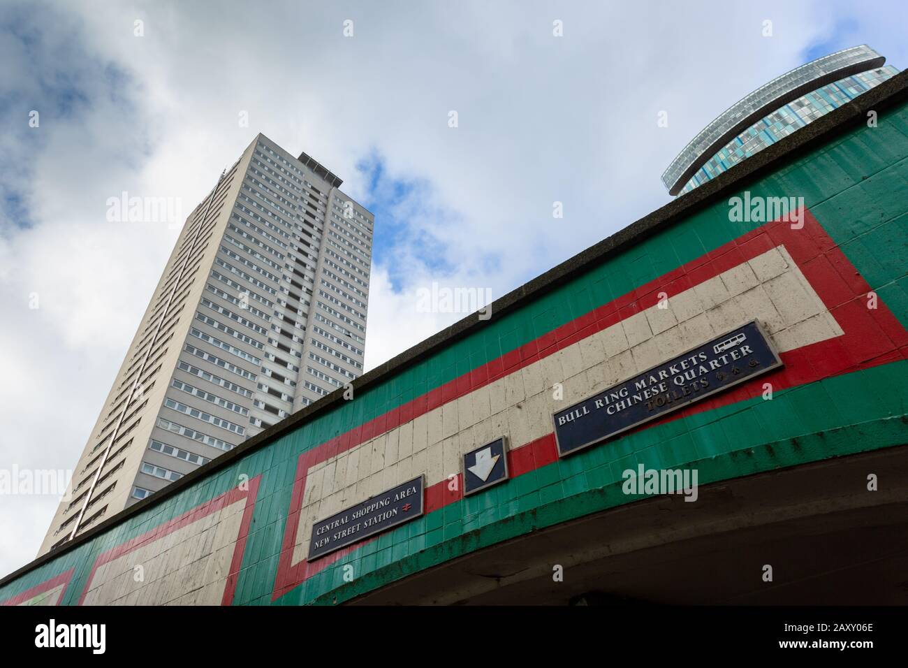 Underpass or pedestrian subway, Birmingham city centre, UK Stock Photo ...