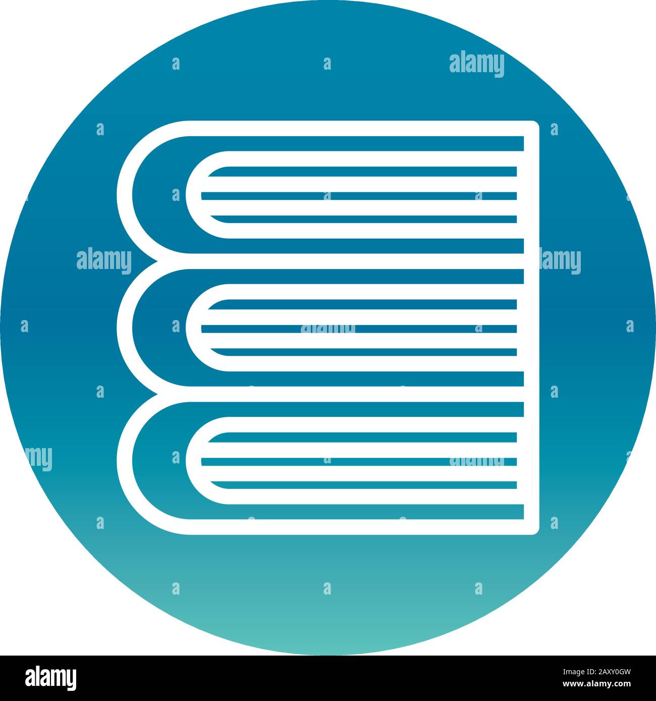 office stacked books read stationery supply vector illustration block ...