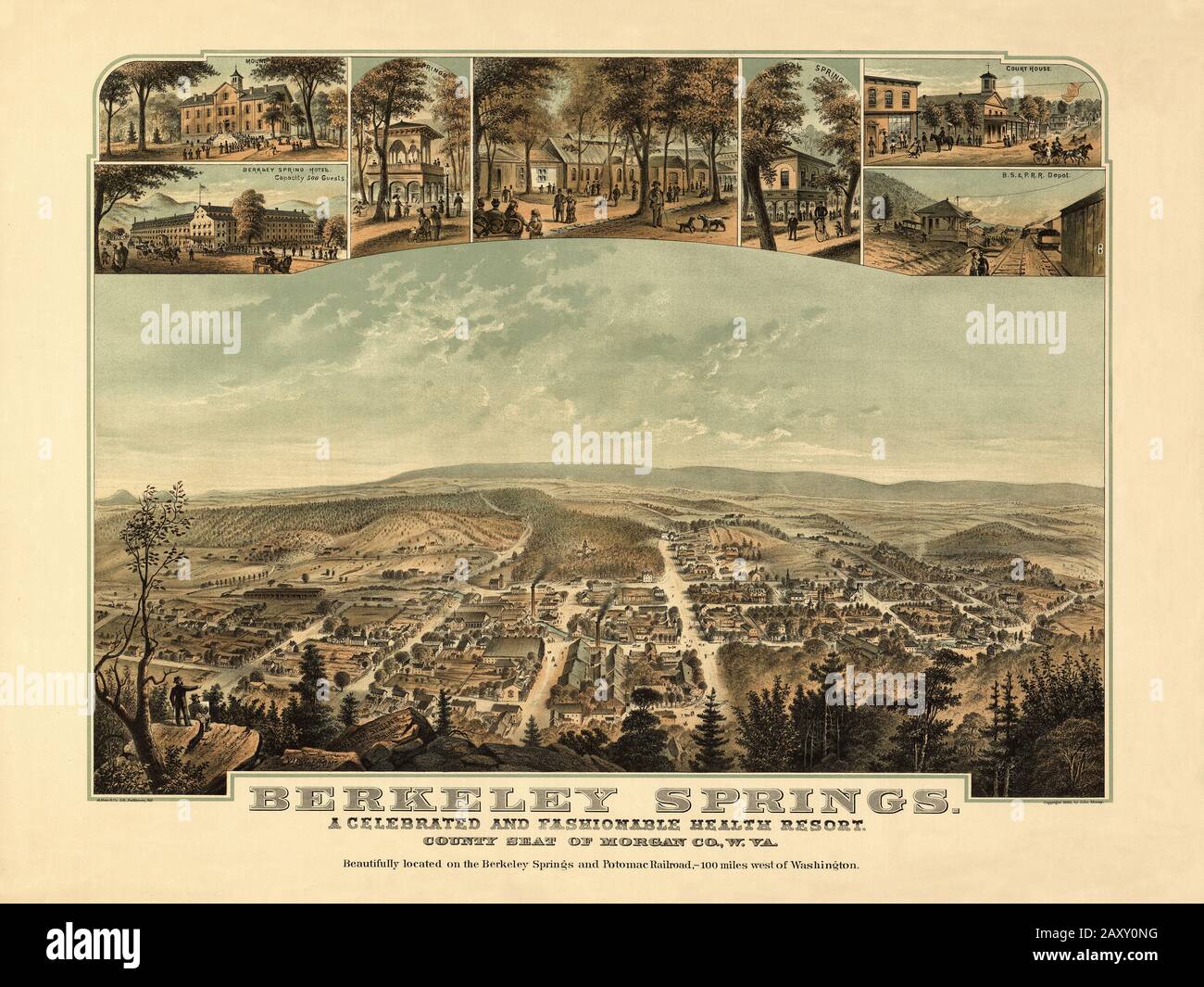 Map of berkeley springs hi-res stock photography and images - Alamy