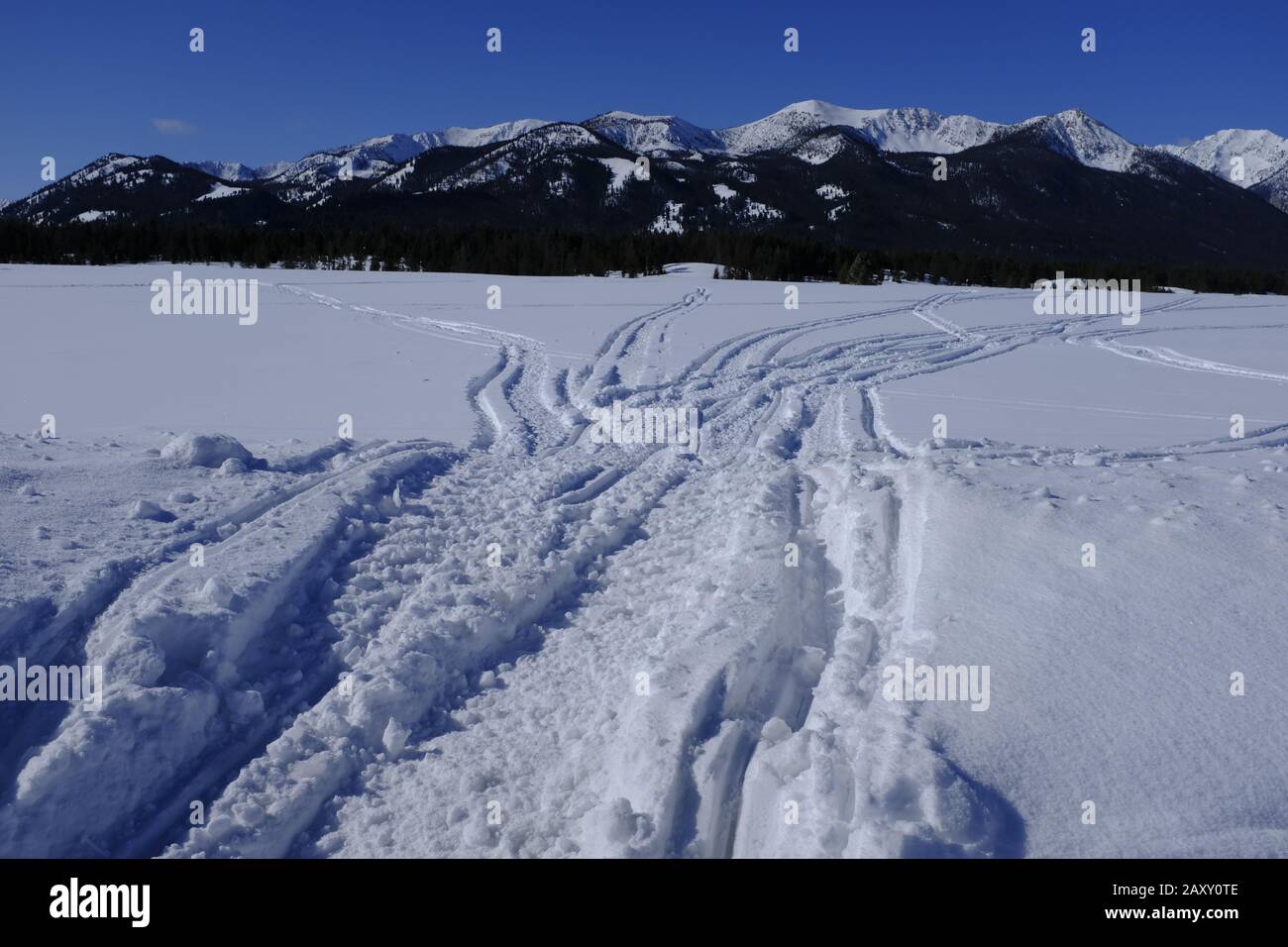 Sawtooth Valley near Stanley, Idaho with winter snow Stock Photo - Alamy