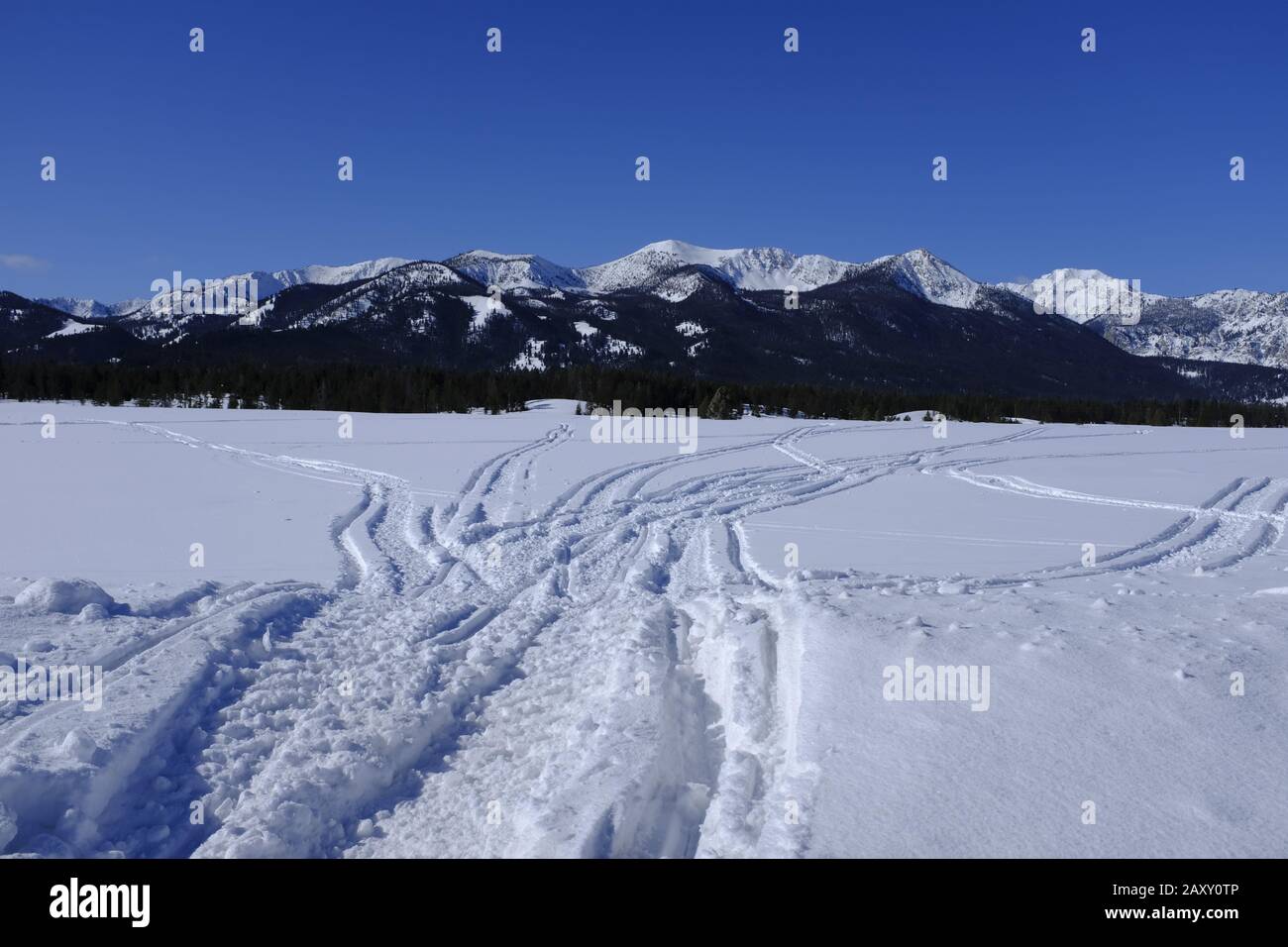 Sawtooth Valley near Stanley, Idaho with winter snow Stock Photo - Alamy