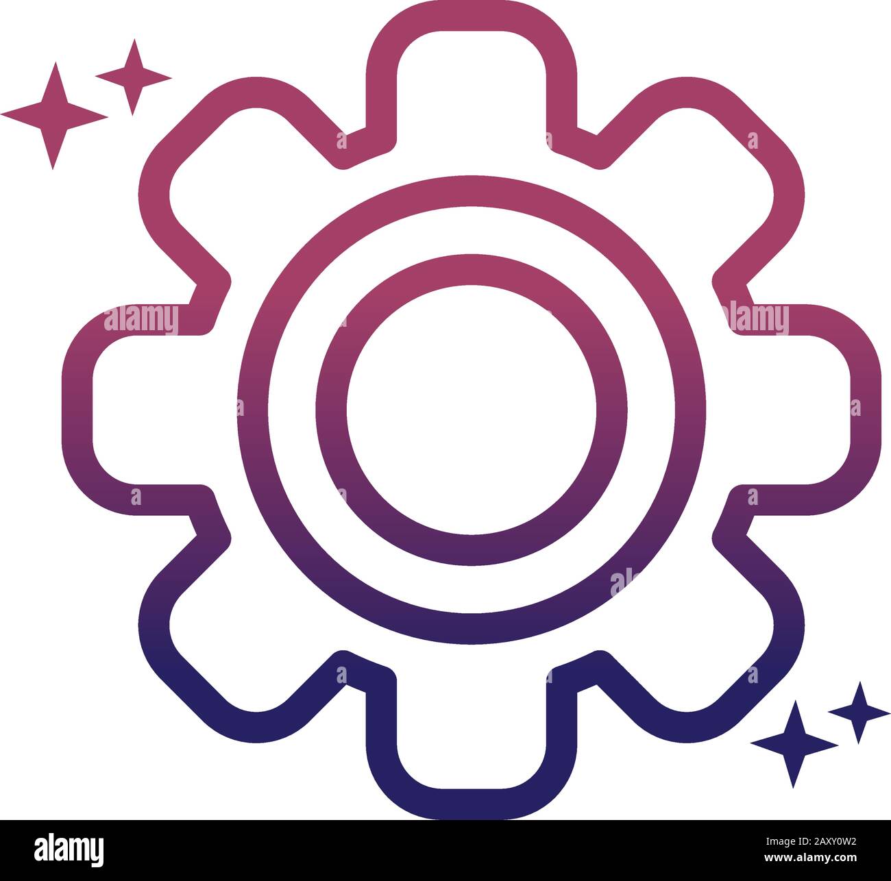 setting cogwheel social media gradient style icon vector illustration ...