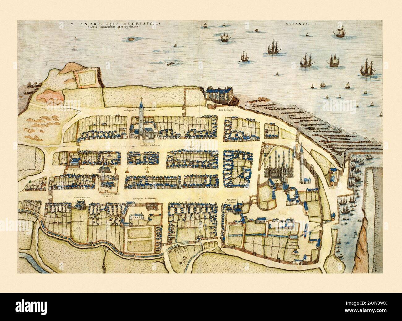 Map of st andrews hi-res stock photography and images - Alamy