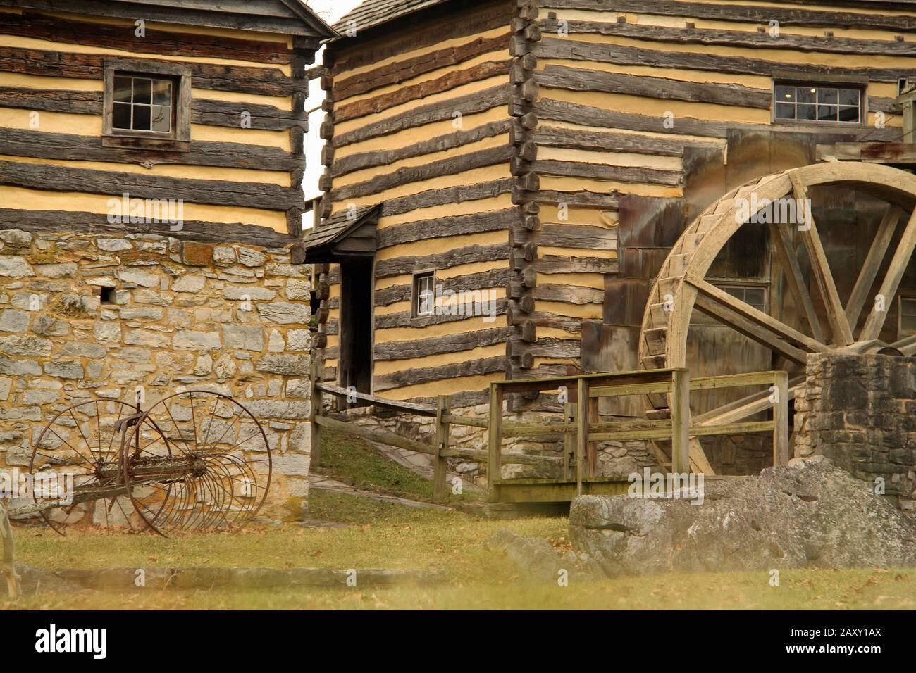 The historical grist mill on the grounds of McCormick Farm/Shenandoah ...