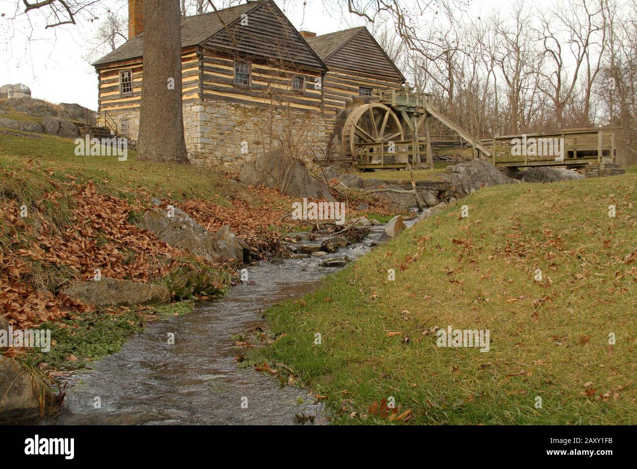 The historical grist mill on the grounds of McCormick Farm/Shenandoah ...