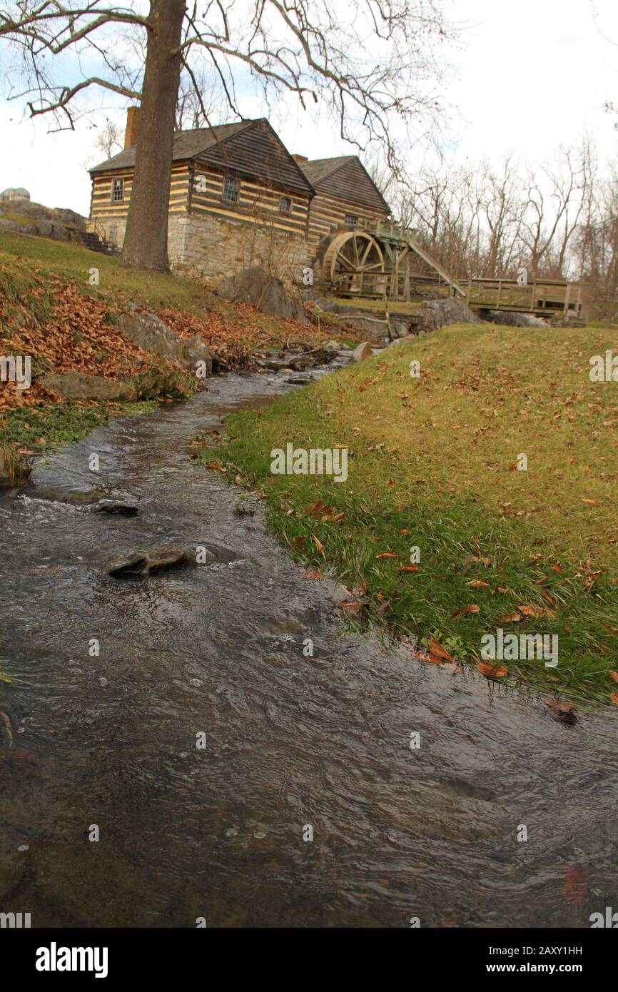 The historical grist mill on the grounds of McCormick Farm/Shenandoah ...