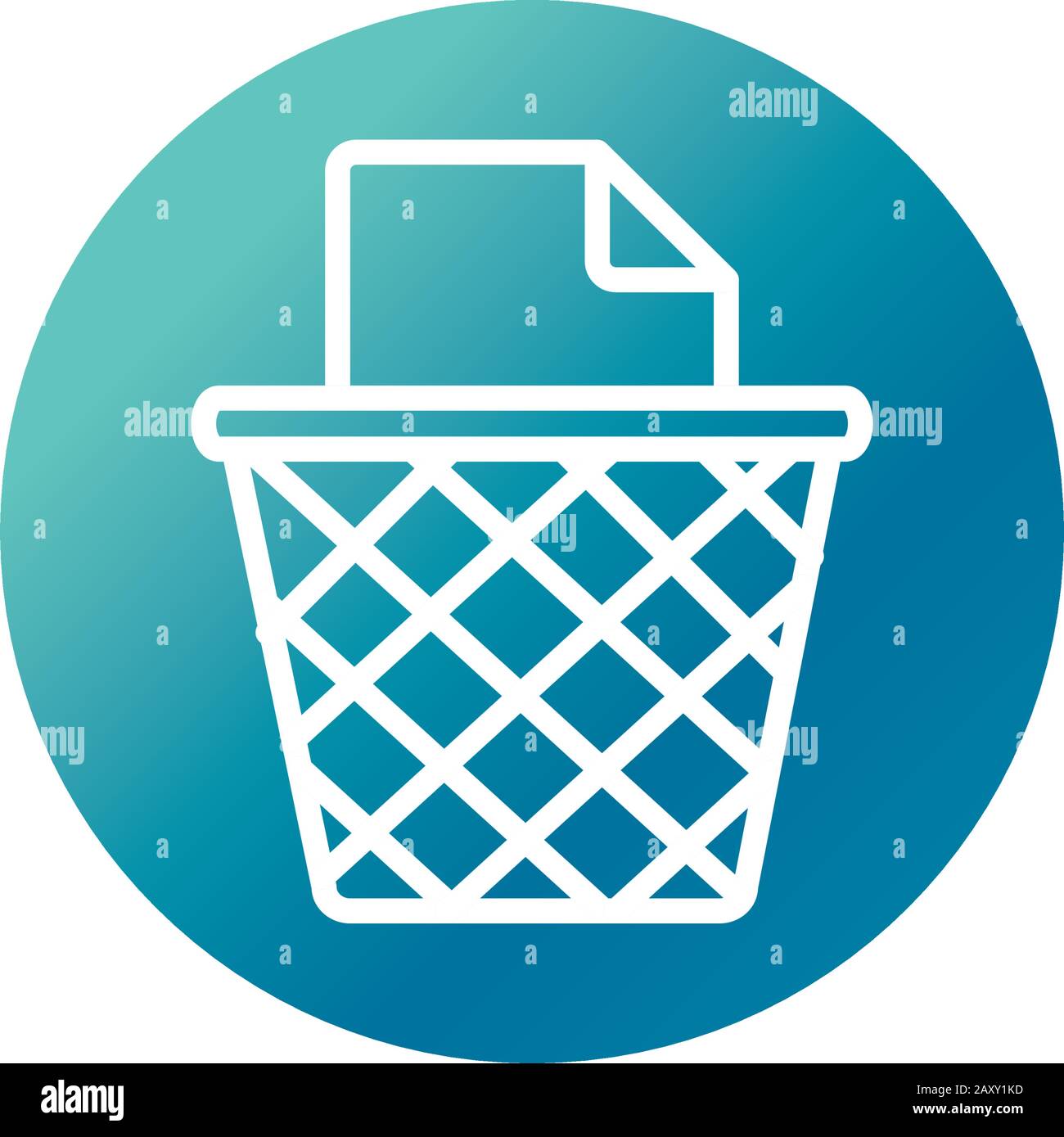office trash can paper garbage supply vector illustration block ...