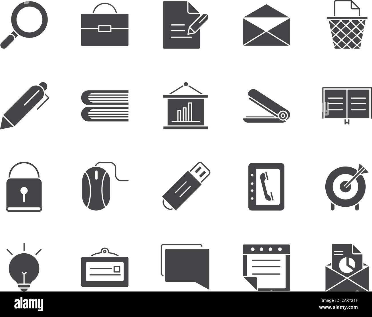 office supply equipment stationery icon set vector illustration ...