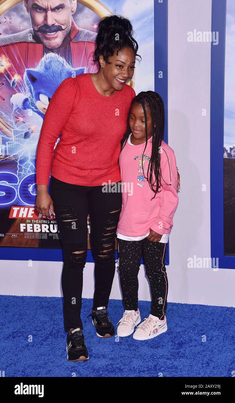 WESTWOOD, CA - FEBRUARY 12: Tiffany Haddish and her god daughter ...