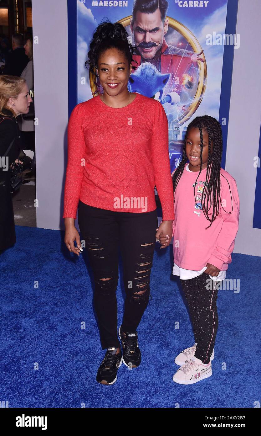 WESTWOOD, CA - FEBRUARY 12: Tiffany Haddish and her god daughter ...