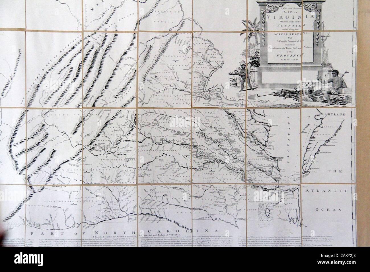 !8th century map of Virginia displayed at Red Hill Patrick Henry ...