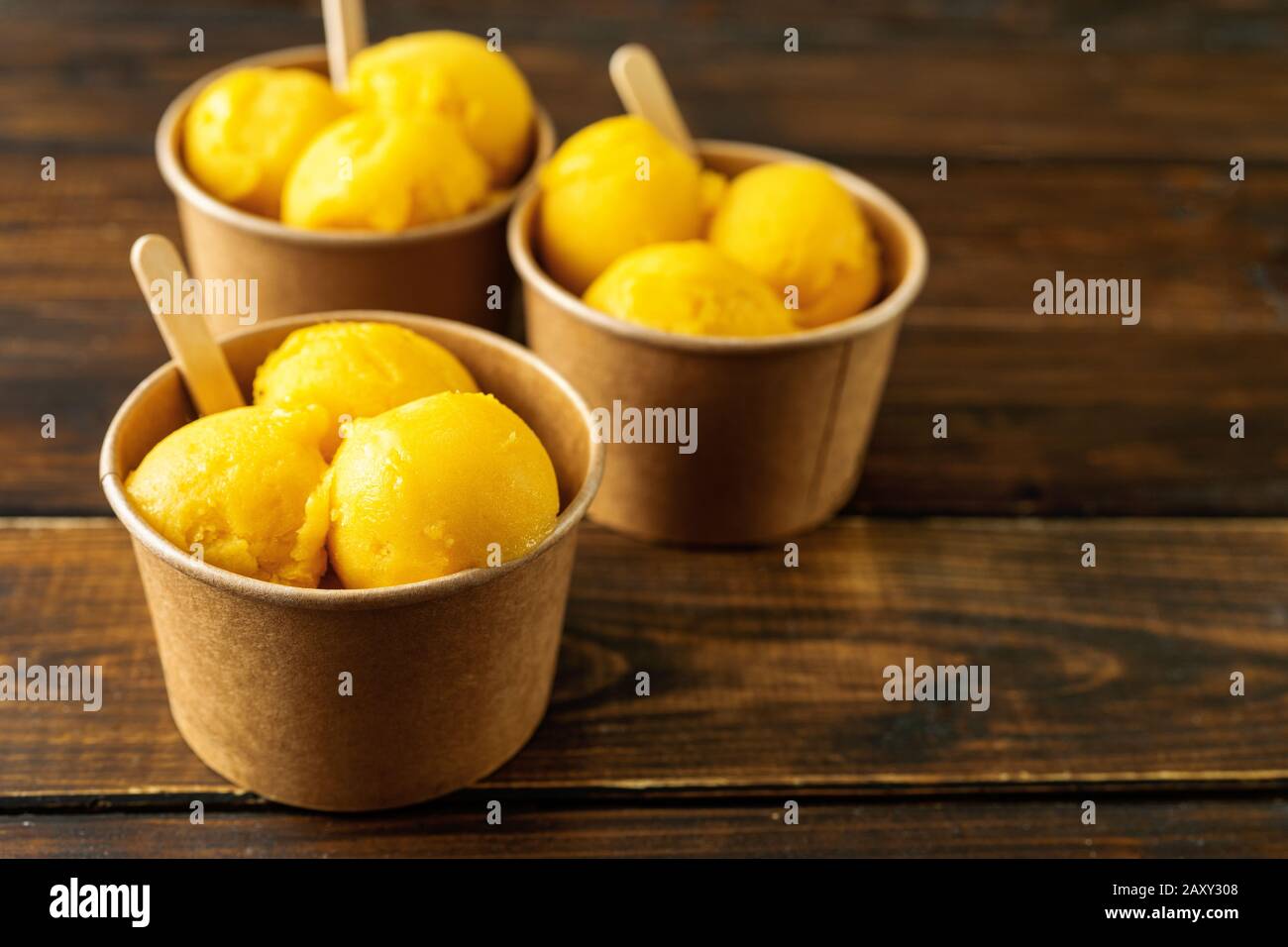Mango gelato with mango hi-res stock photography and images - Alamy