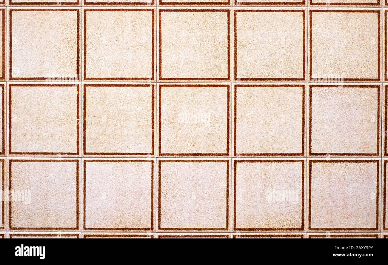 Decorative empty tiles surface, creamy squares as background element ...