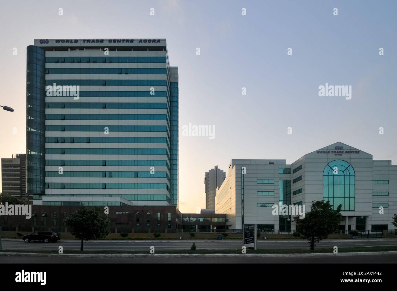 ACCRA, GHANA - APRIL 29, 2012: World Trade Center building of Accra ...