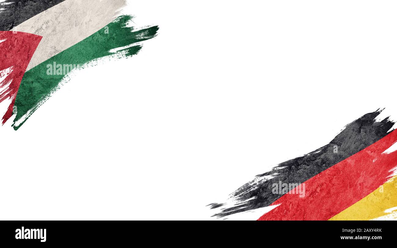 Flags of Palestine and Germany on white background Stock Photo - Alamy