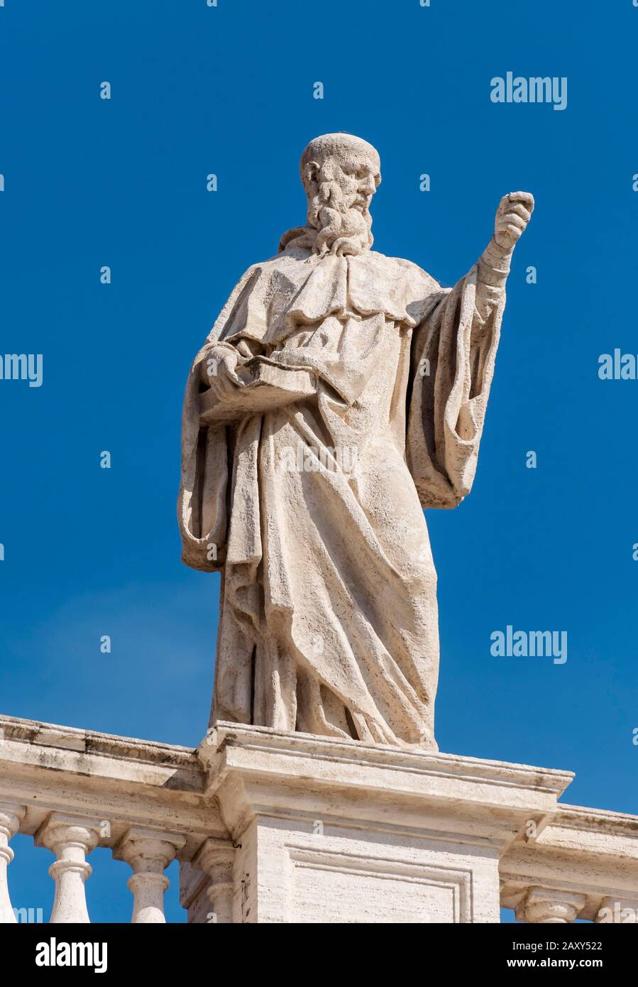 Statue of st benedict on bernini colonnades hi-res stock photography ...