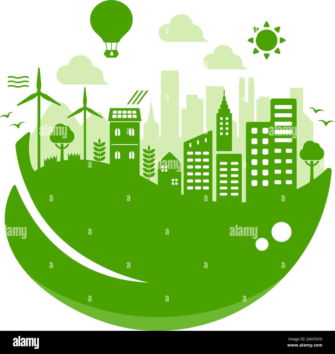 Eco city Stock Vector Images - Alamy