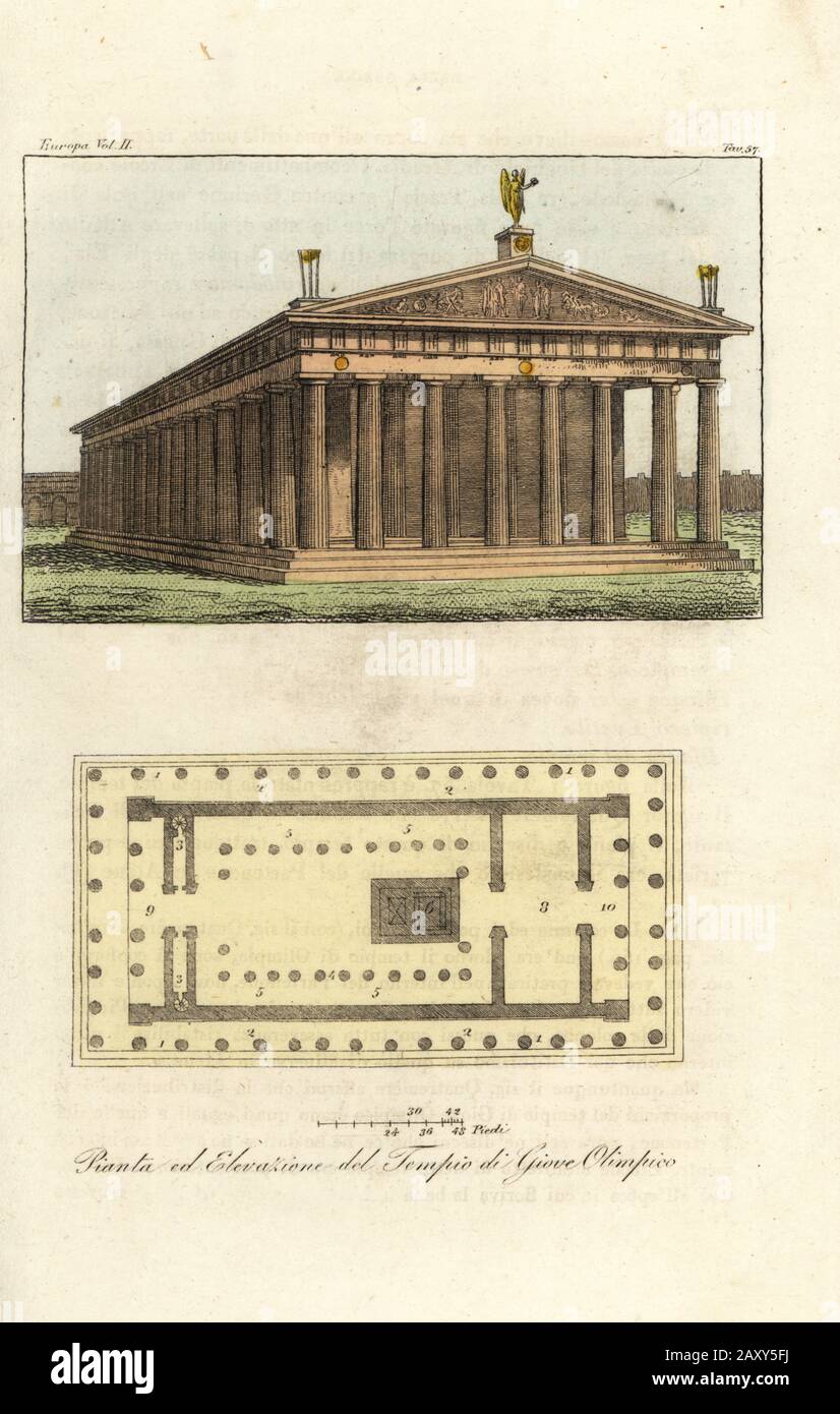 Ancient Greece Temple Of Zeus Blueprint