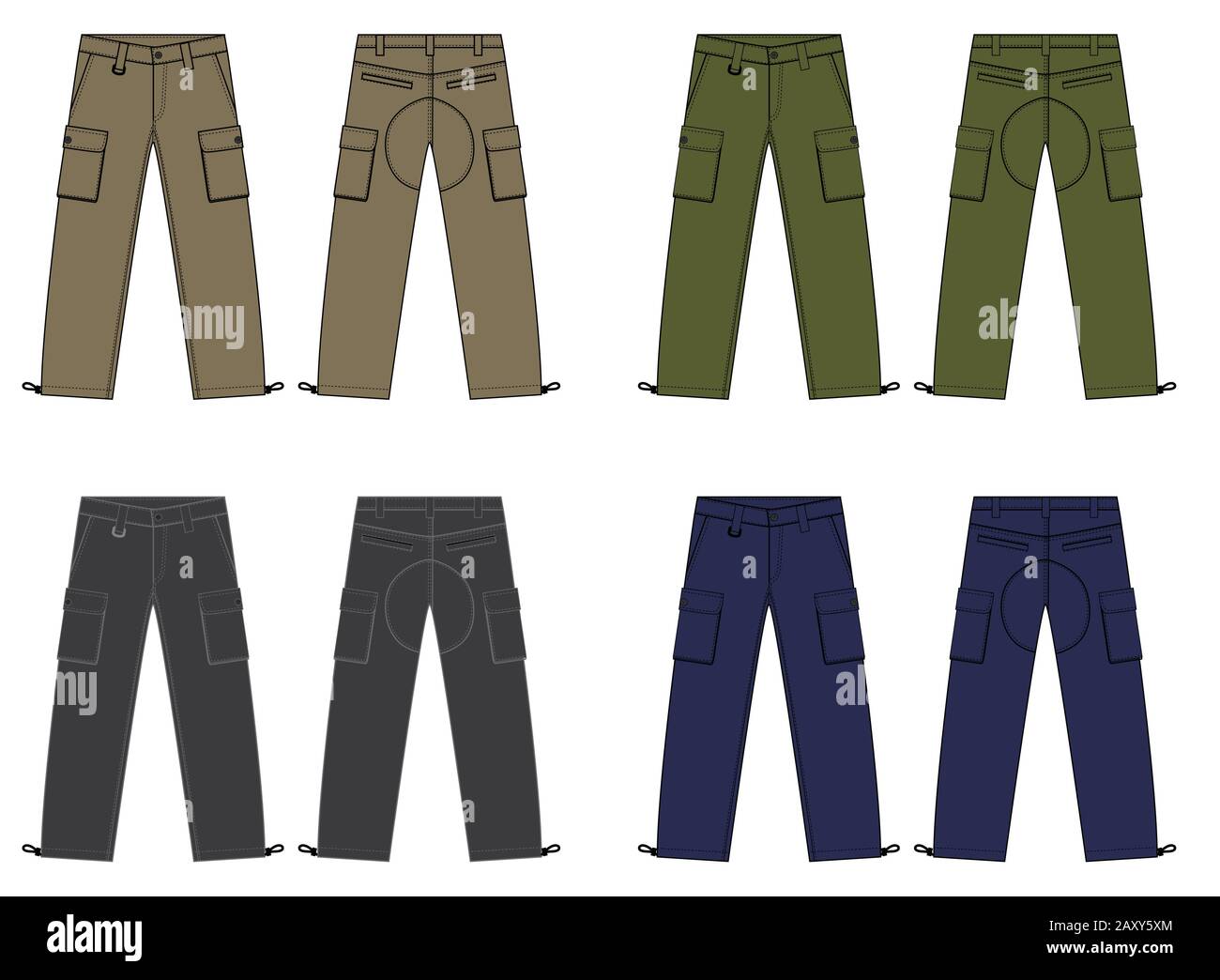 Vector illustration of men's cargo pants Stock Vector Image & Art - Alamy